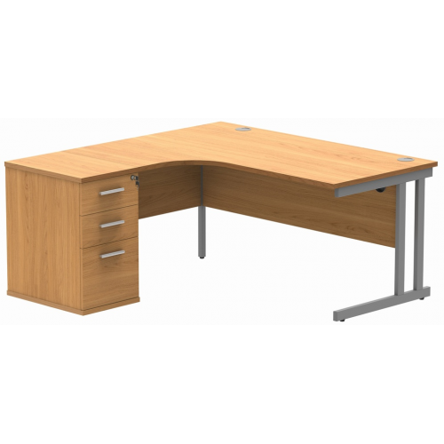 Core Corner Office Desk and Pedestal Bundle - School Chair Shop