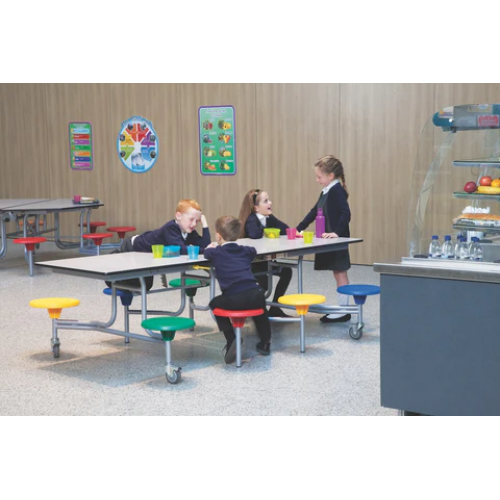 Essentials 8 Seat Rectangular Mobile Dining Unit - School Chair Shop